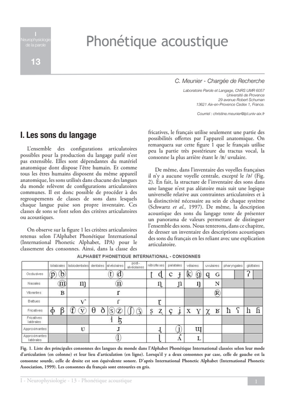 Phonétique du fle: les essenteils