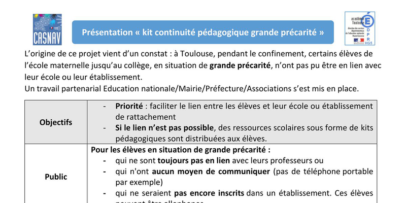 FLE/FLS/FLSco: Continuité pédagogique