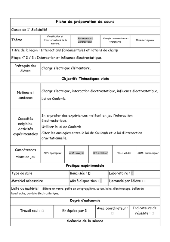 interaction fondamentale 1ere s