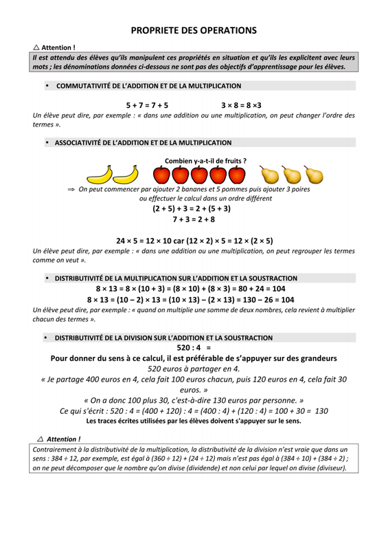 Dossier: le calcul mental