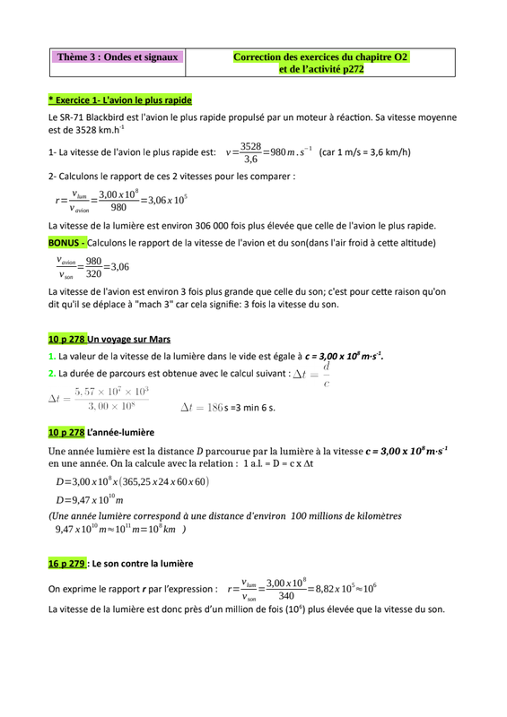 2nde Physique Chimie